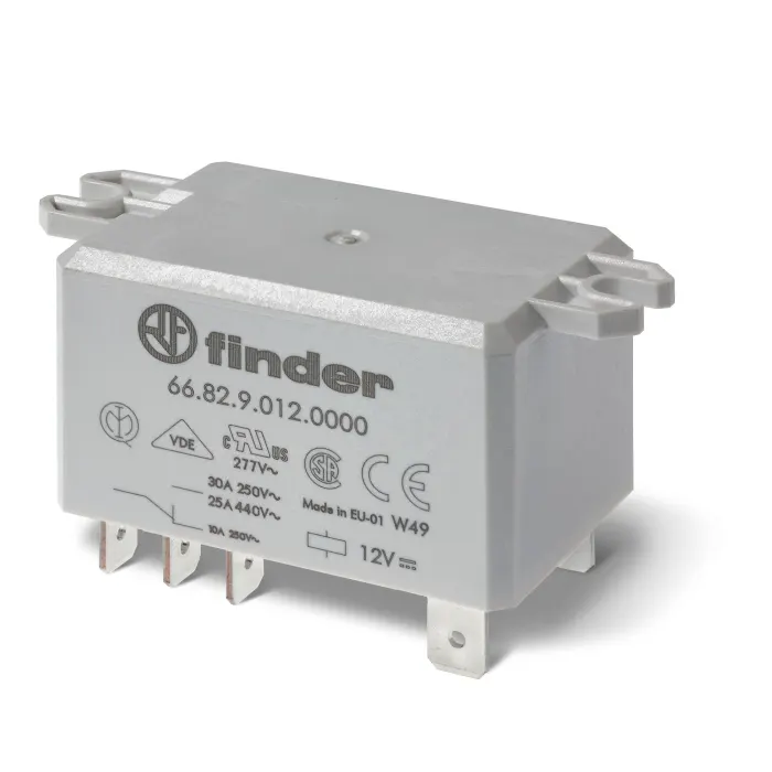 Finder Flange Mount Relay, 12V dc Coil, 30A Switching Current - Adex