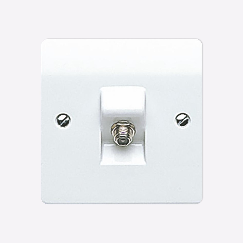 MK 1G F TYPE SATELLITE SOCKET LOGIC PLUS WHITE - Adex