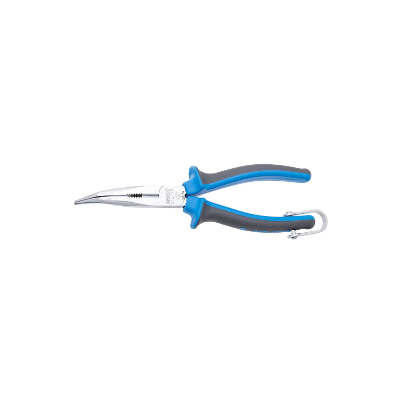 Unior Long nose pliers with side cutter and pipe grip, bent, for safe ...